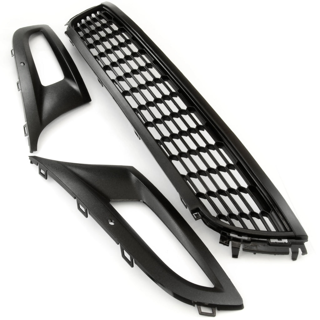 All Gloss Black Lower Front Bumper Grilles Kit for VW Polo 6R 09 - 13 – Underground Parts