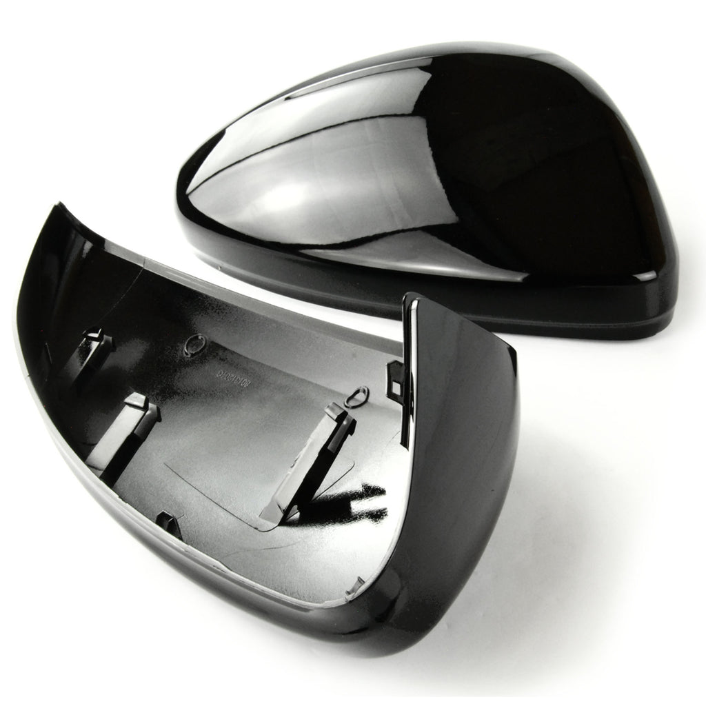 Gloss Black Door Wing Mirror Covers Caps Left Right Side Pair to fit Underground Parts