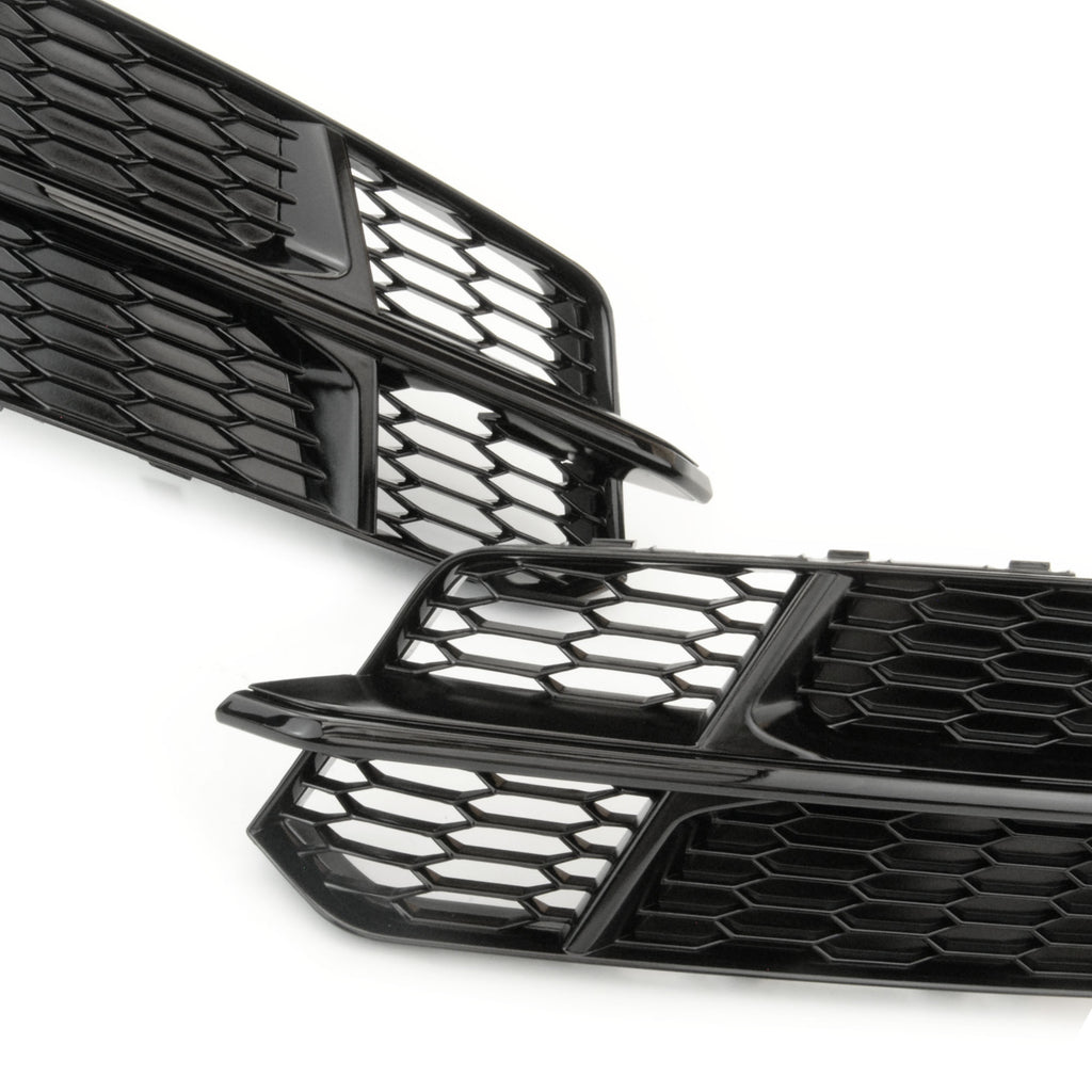 Audi A6 C7.5 RS6 Style Honeycomb Front Grilles Full 3 Piece Kit S-Line ...