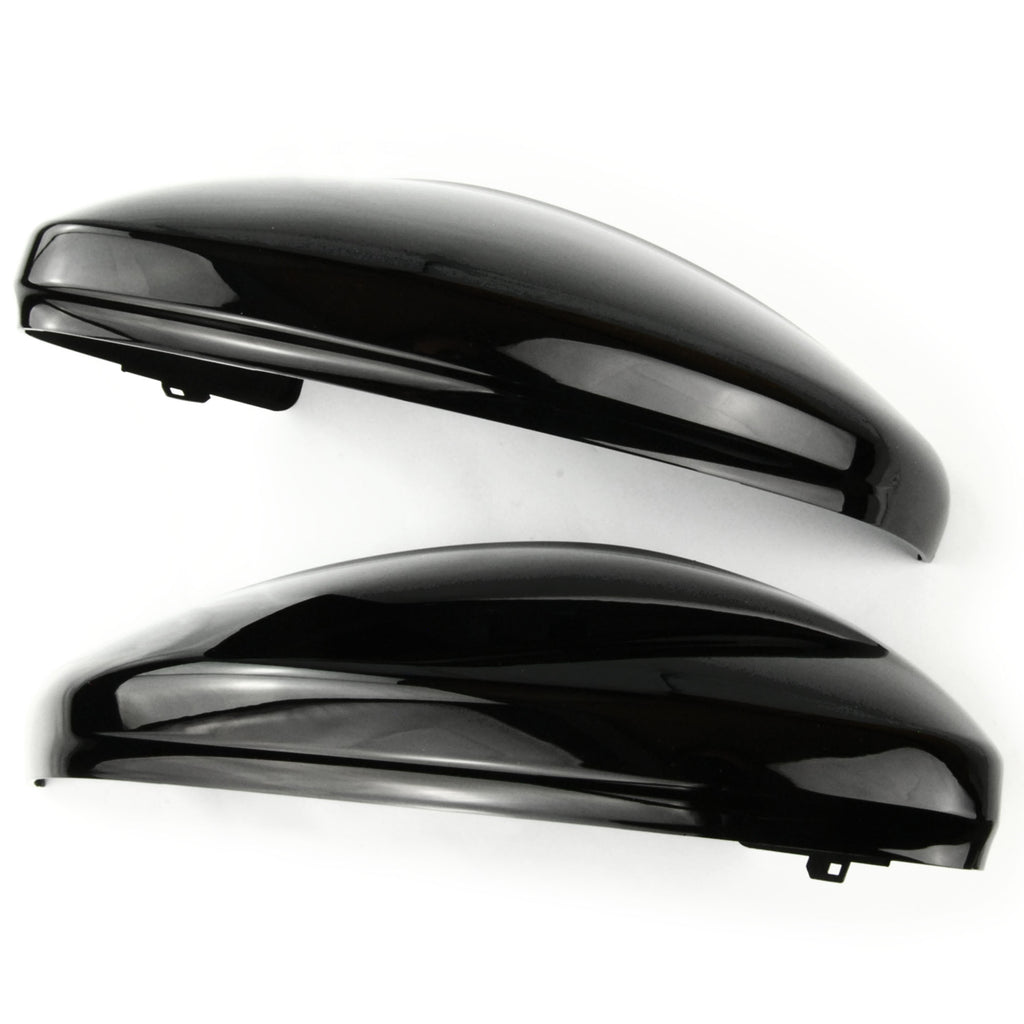 Gloss Black Door Wing Mirror Covers Caps Left & Right Side Pair to fit ...