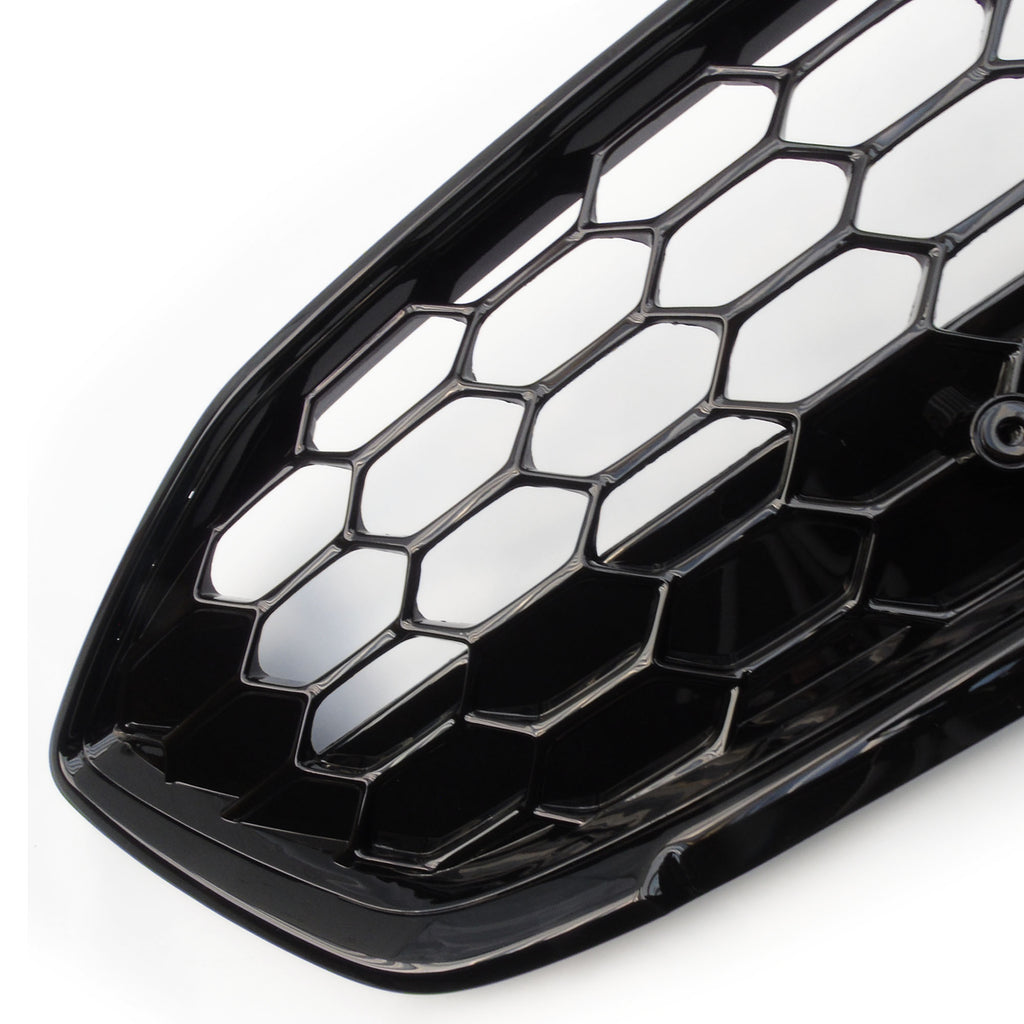 ST Style Gloss Black Honeycomb Mesh Front Bumper Grille for Ford Focus ...