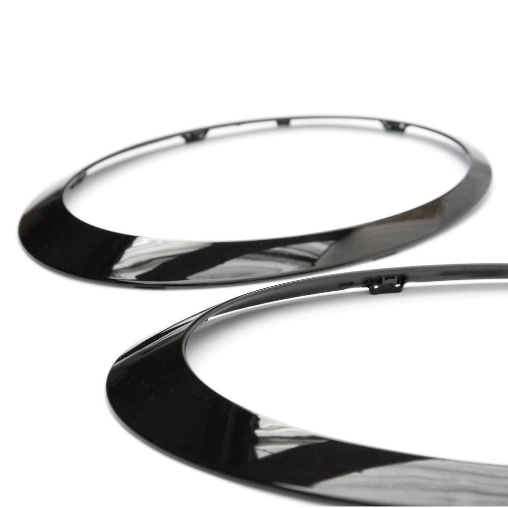 Gloss Black Front Headlight Surrounds Covers for Mini R55 R56 R57 R58 ...