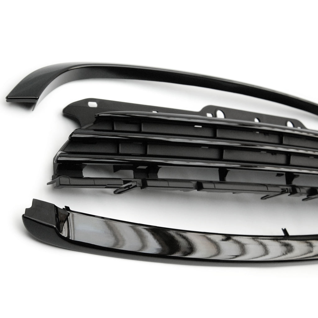 Gloss Black Front Bumper Radiator Grille & Surrounds for Mini R55 R56 ...
