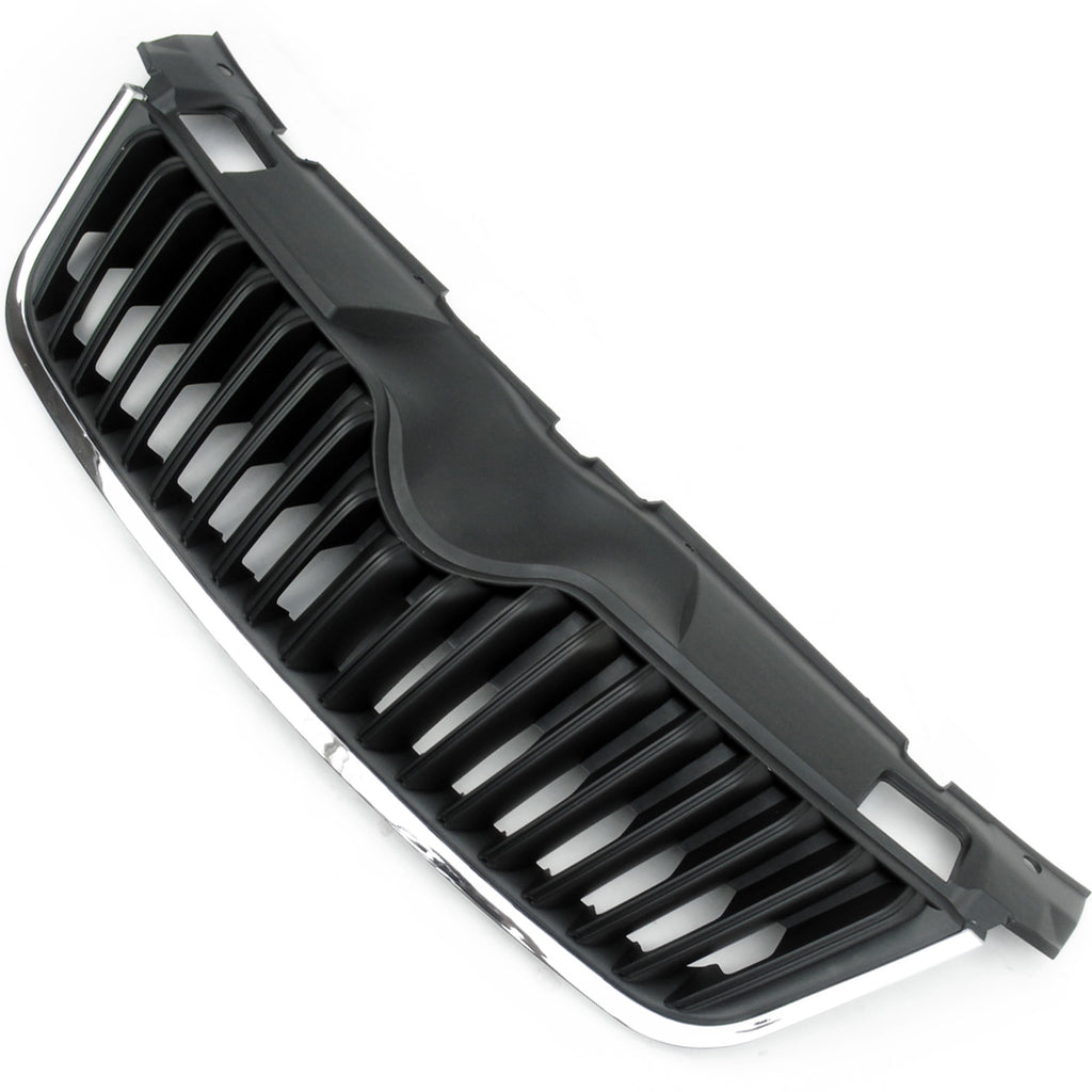 Skoda Fabia 2010 - 2015 Front Upper Radiator Grille Black & Chrome ...