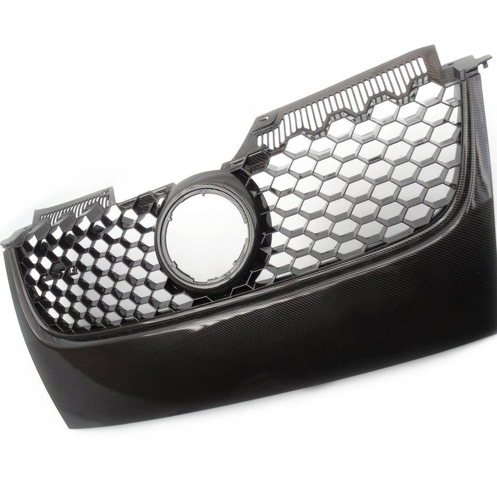 VW Golf mk5 Carbon Fibre Effect Black GTI Honeycomb Front Grille ...