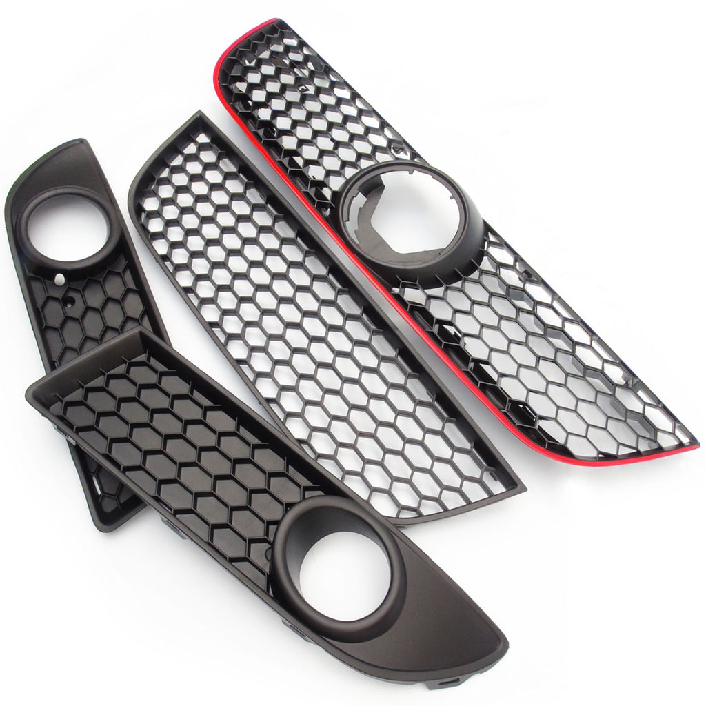 VW Polo GTI Honeycomb Full Set of Front Grilles 2005-2009 9n3 ...