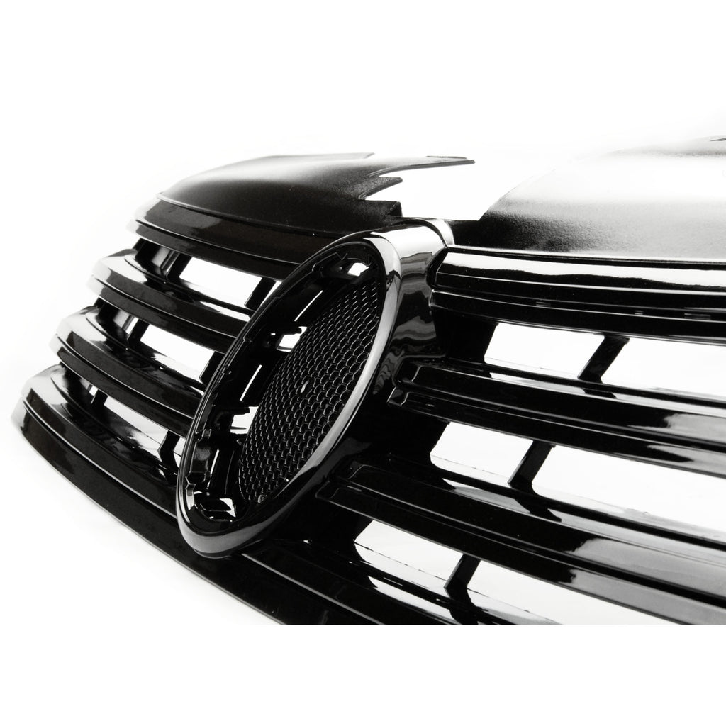 VW Passat B7 2010-14 All Gloss Black Front Upper Main Bumper Grille ...