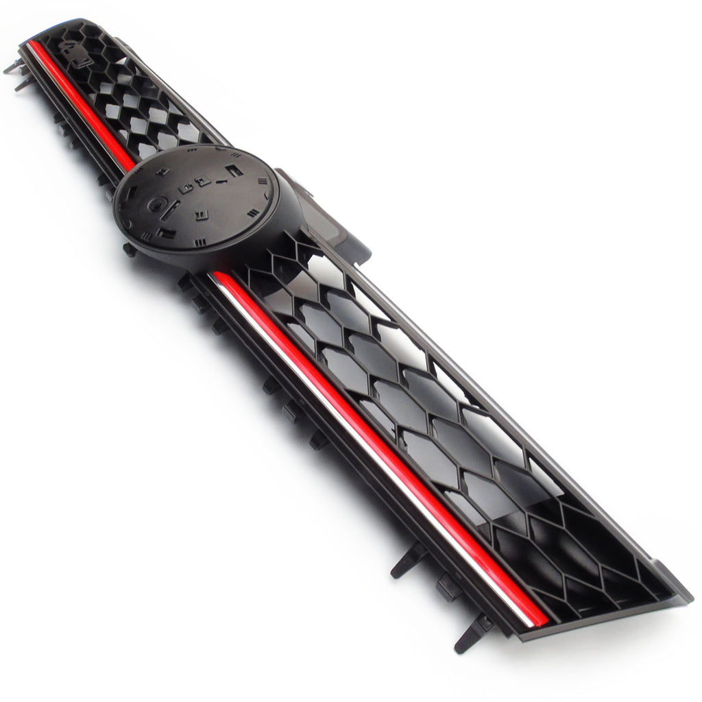 VW Golf mk7 GTI Style Honeycomb Front Bumper Grille Black & Red ...